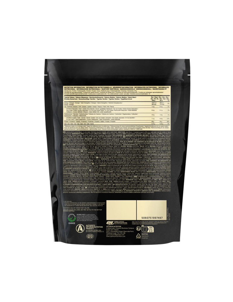 100% Isolate Gold Standard (450g) - Whey isolate - Optimum Nutrition